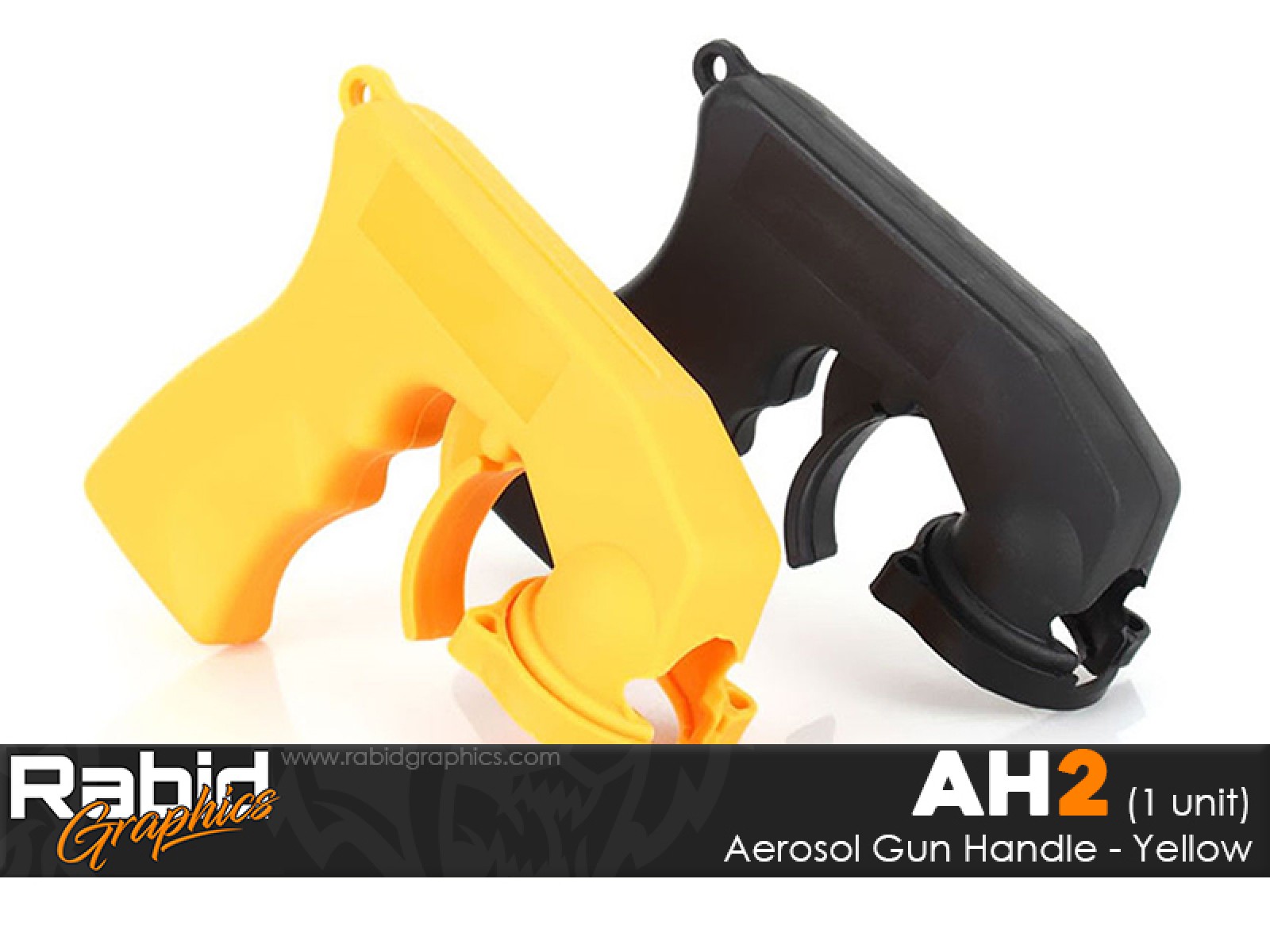 Aerosol Gun Handle - Yellow - Rabid Graphics Ltd