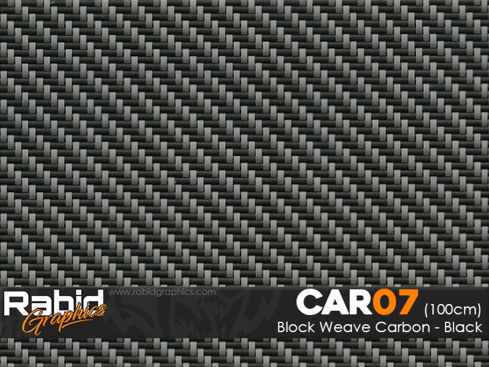 Block Weave Carbon - Black Hydrographics Film (100cm) - Rabid Graphics Ltd