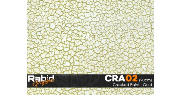 Cracked Paint - Gold Hydrographics Film (90cm) - Rabid Graphics Ltd