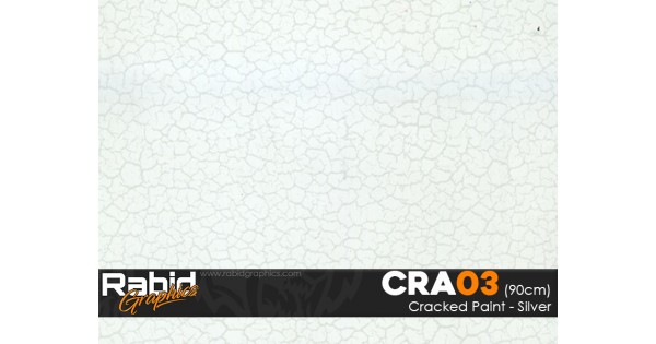 Cracked Paint - Silver Hydrographics Film (90cm) - Rabid Graphics Ltd