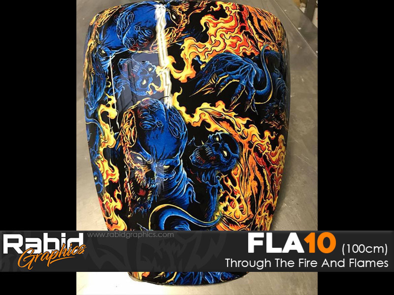 Through The Fire And Flames Hydrographics Film (100cm) - Rabid Graphics Ltd