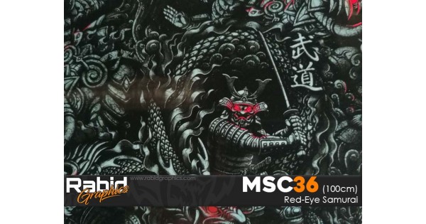 Red-eye Samurai Hydrographics Film (100cm) - Rabid Graphics Ltd