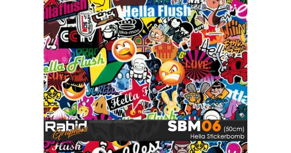 Hella Stickerbomb Hydrographics Film (50cm) - Rabid Graphics Ltd