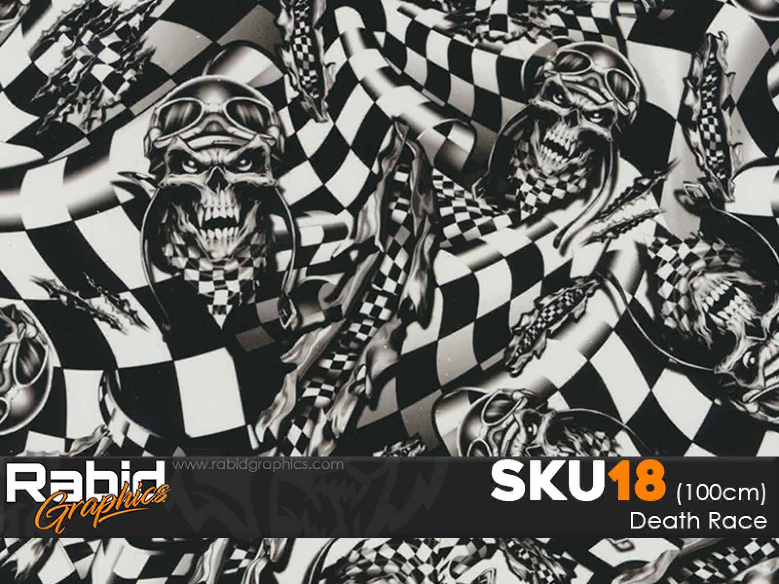 Death Race Hydrographics Film (100cm) - Rabid Graphics Ltd